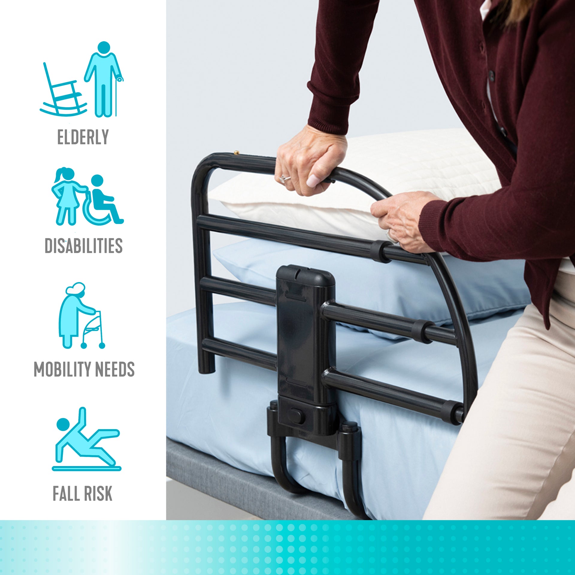 Stander Click-N-Go Extendable Bed Rail – Stander Mobility