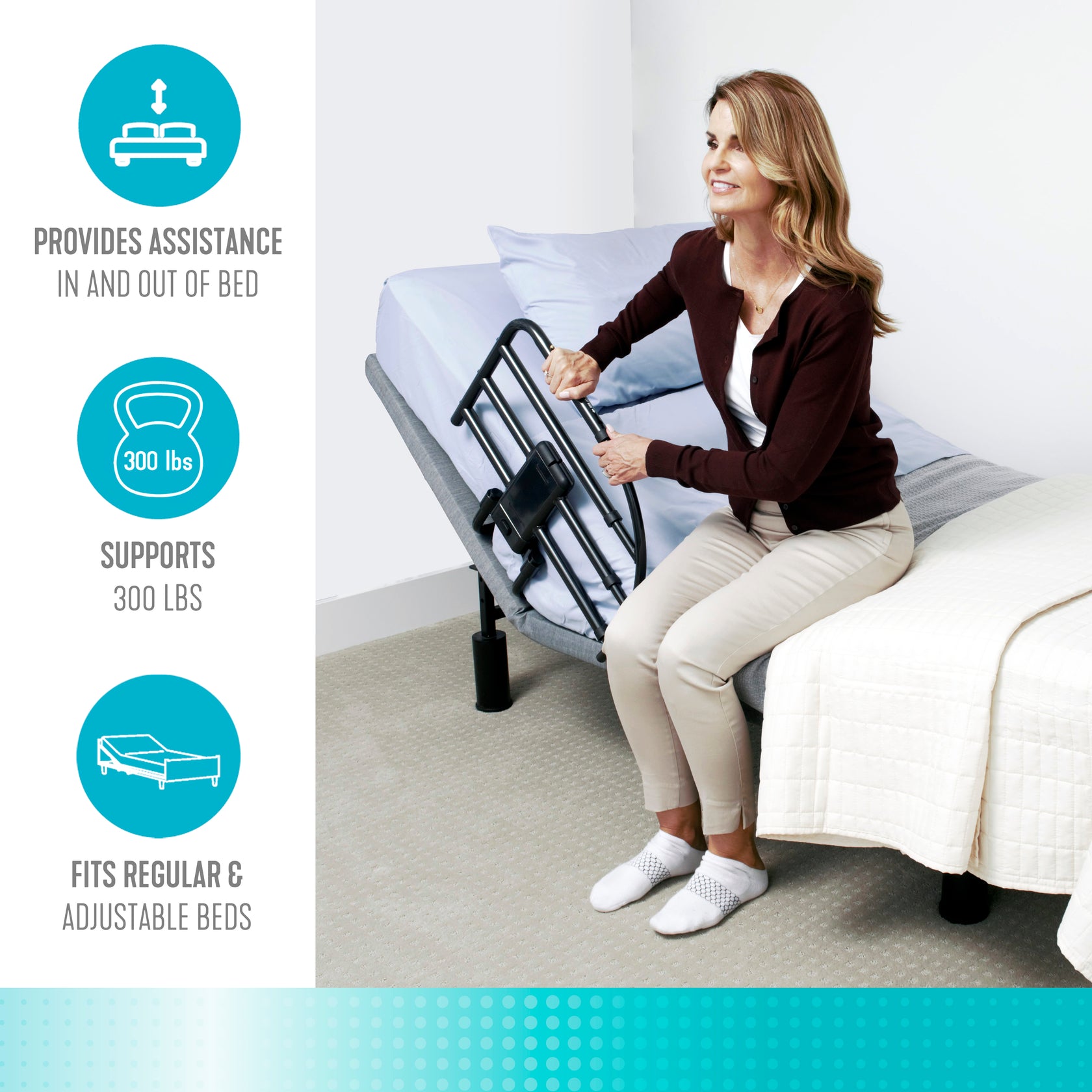 Stander Click-N-Go Extendable Bed Rail – Stander Mobility